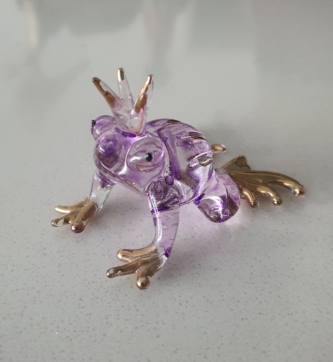 Frog Prince Glass Figure - Etsy