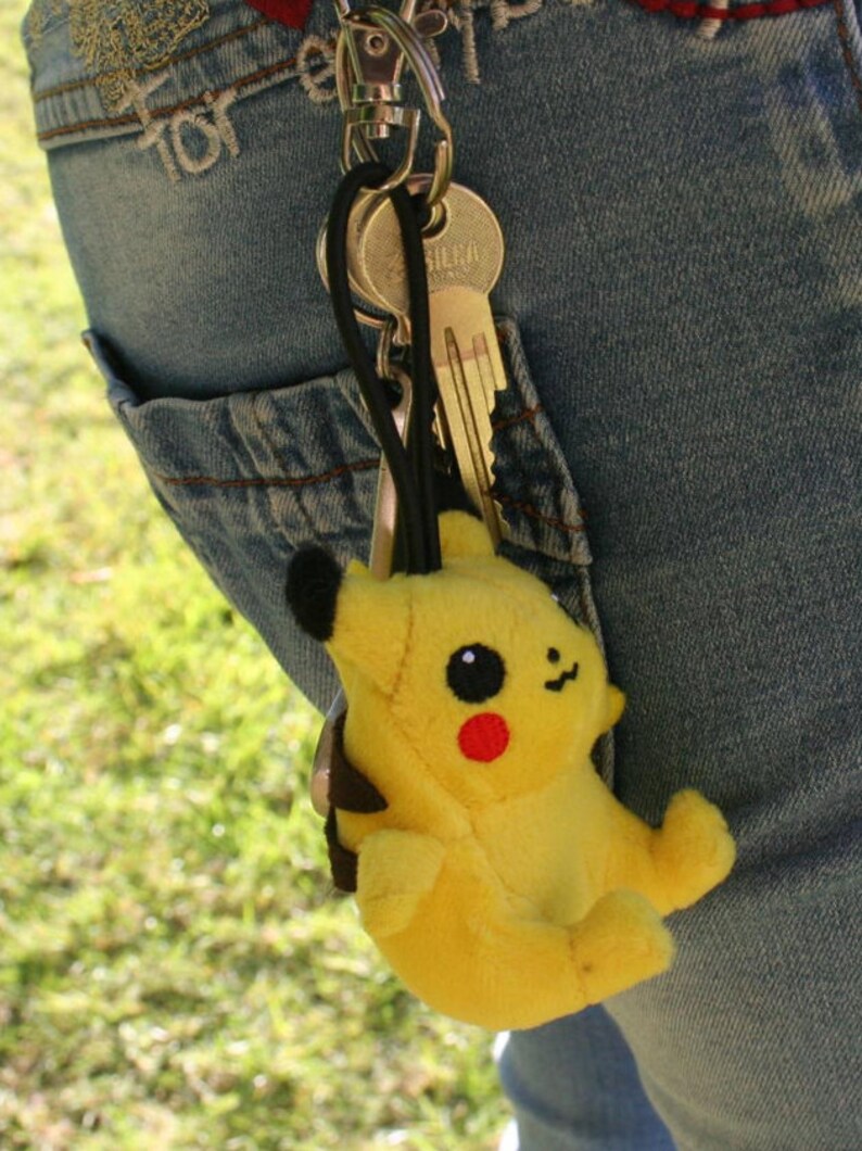 Pikachu Pokemon Original Plush Toy Keychain / Pendent - Etsy