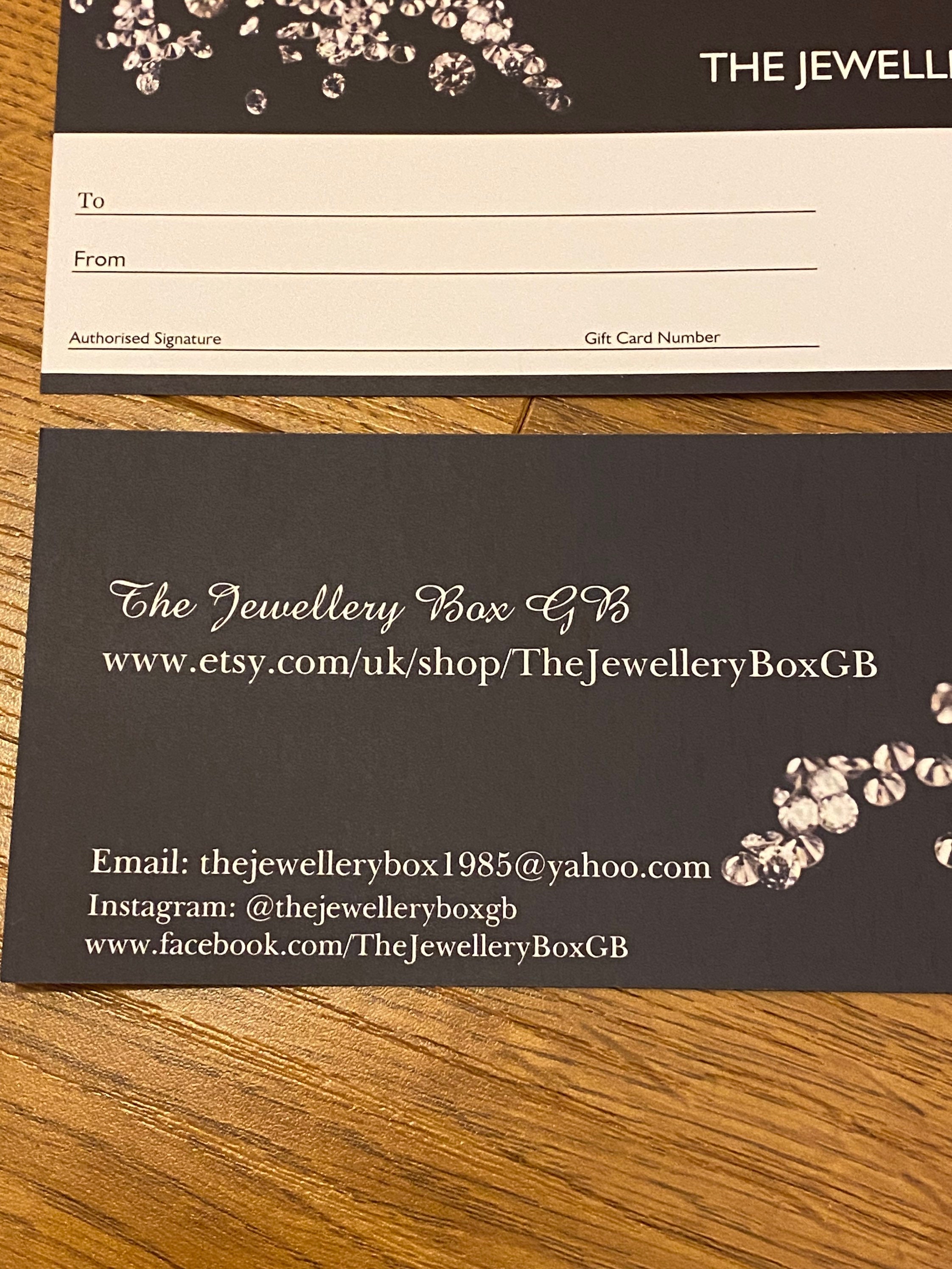 Gift Voucher for The Jewellery Box GB | Etsy