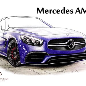 Sport Car Coloring Page, Mercedes AMG, Printable Coloring Page, for Car ...