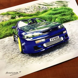 Personalized Car Drawing, Custom Car Portrait, Original Artwork Gift - Etsy