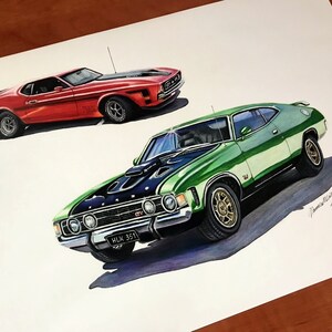 Car Drawing From Photo, Personalized Car Sketch Illustration, Custom ...