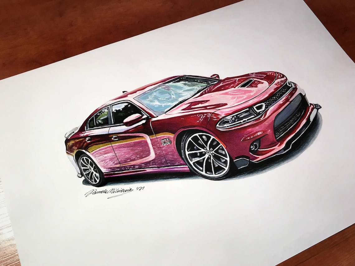 Personalized Car Drawing, Custom Car Portrait, Original Artwork Gift - Etsy