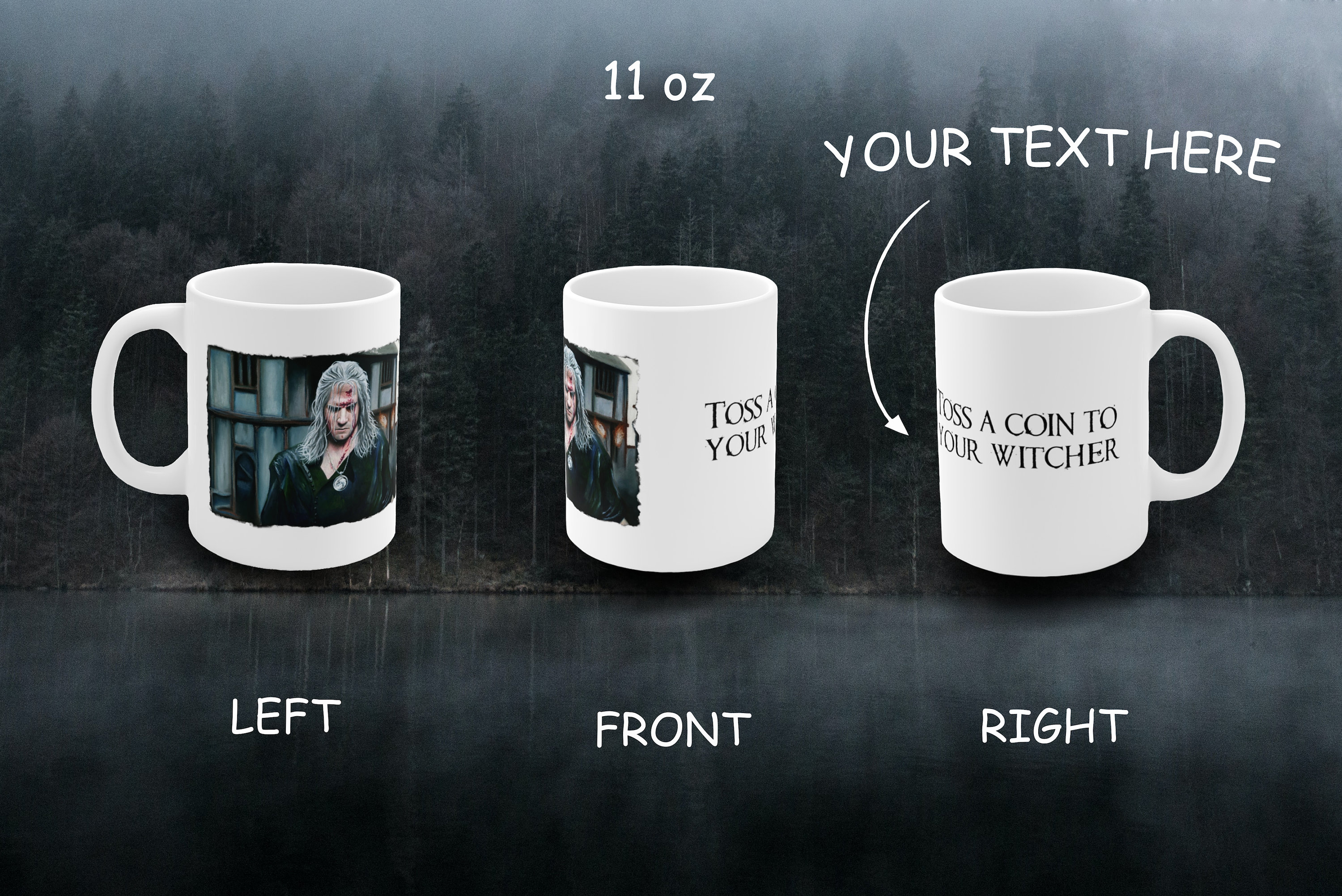 Custom Witcher Mug Geralt of Rivia Father's Day Gift - Etsy