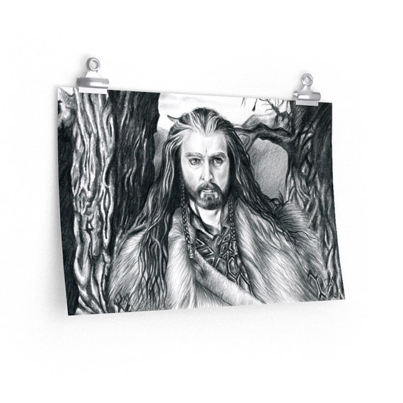 Thorin Oakenshield Poster Print of Original Art the Hobbit - Etsy