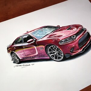 Car Drawing From Photo, Personalized Car Sketch Illustration, Custom ...