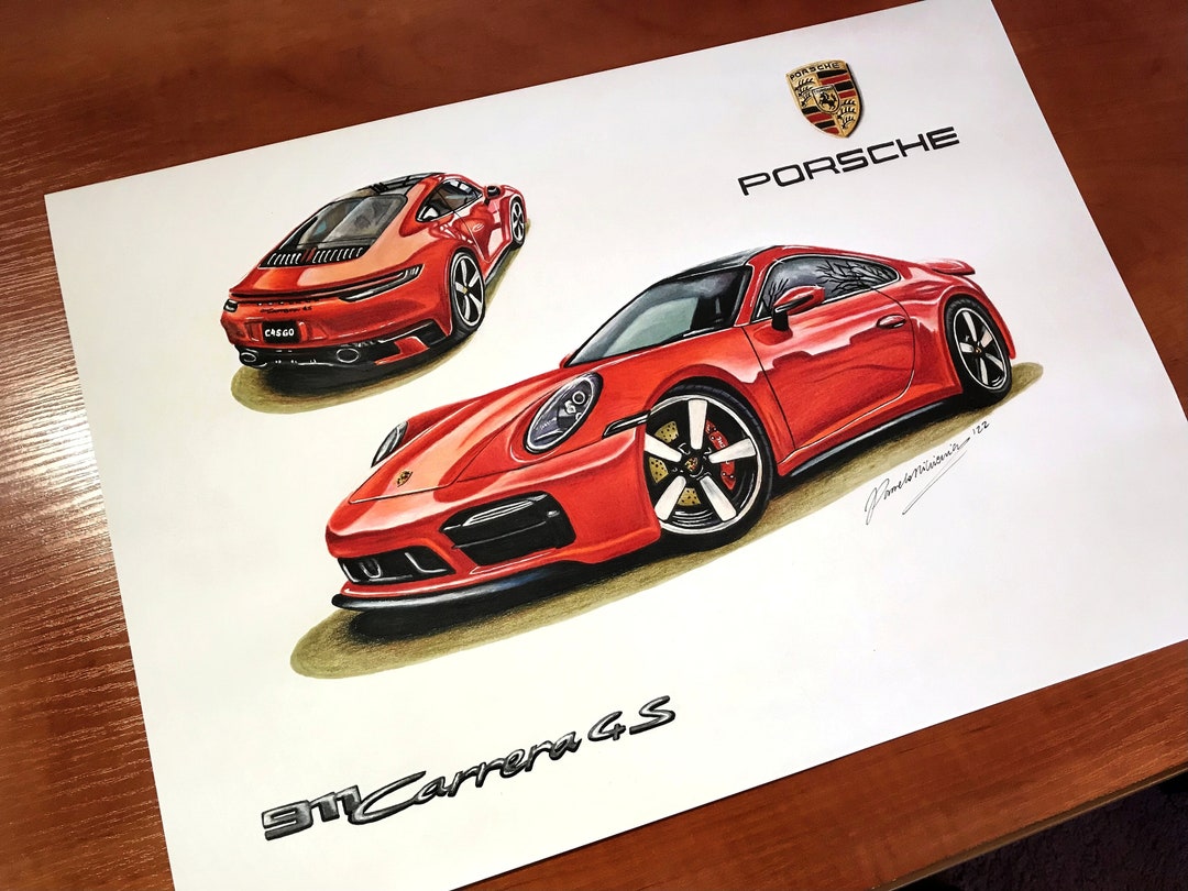 Car Drawing From Photo, Personalized Car Sketch Illustration, Custom ...