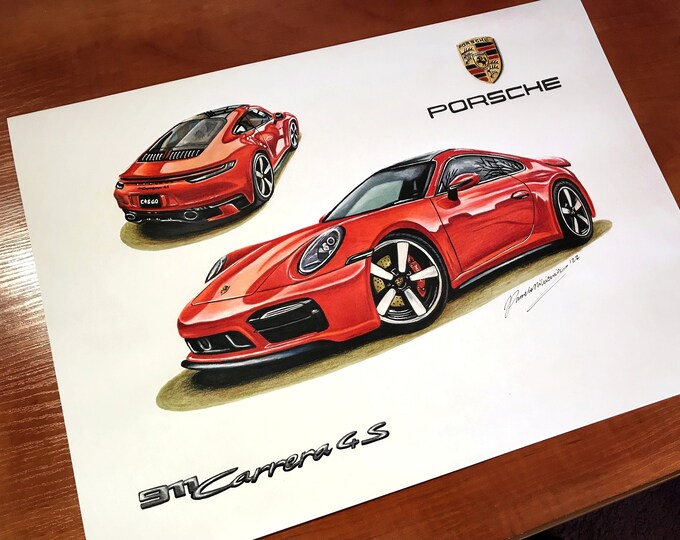 Car Drawing From Photo, Personalized Car Sketch Illustration, Custom ...