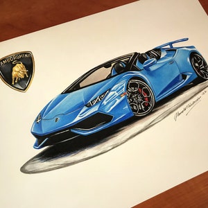 Car Drawing From Photo, Personalized Car Sketch Illustration, Custom ...