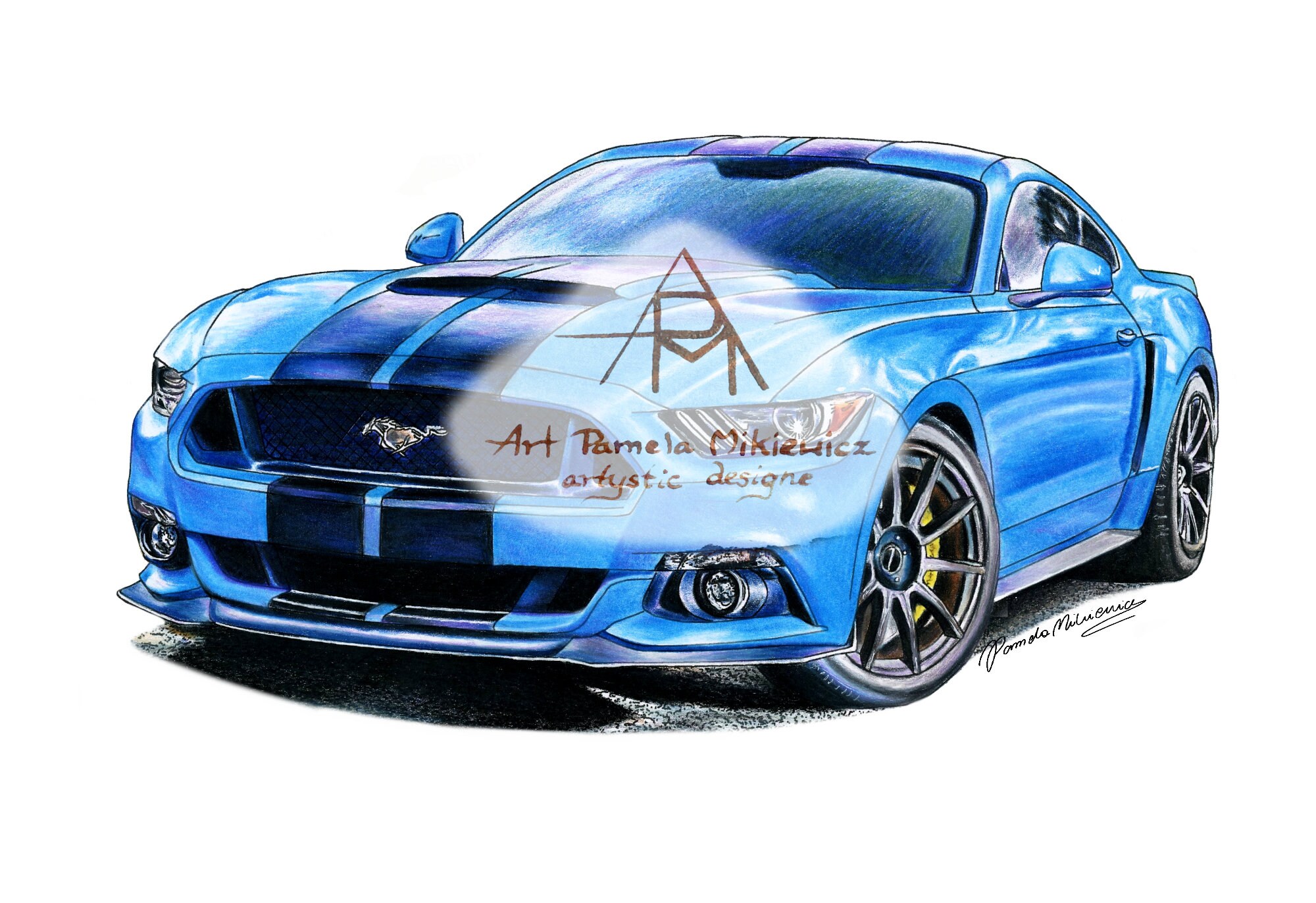 Sport Car Coloring Page Mustang GT Printable Coloring Page | Etsy