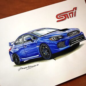 Car Drawing From Photo, Personalized Car Sketch Illustration, Custom ...