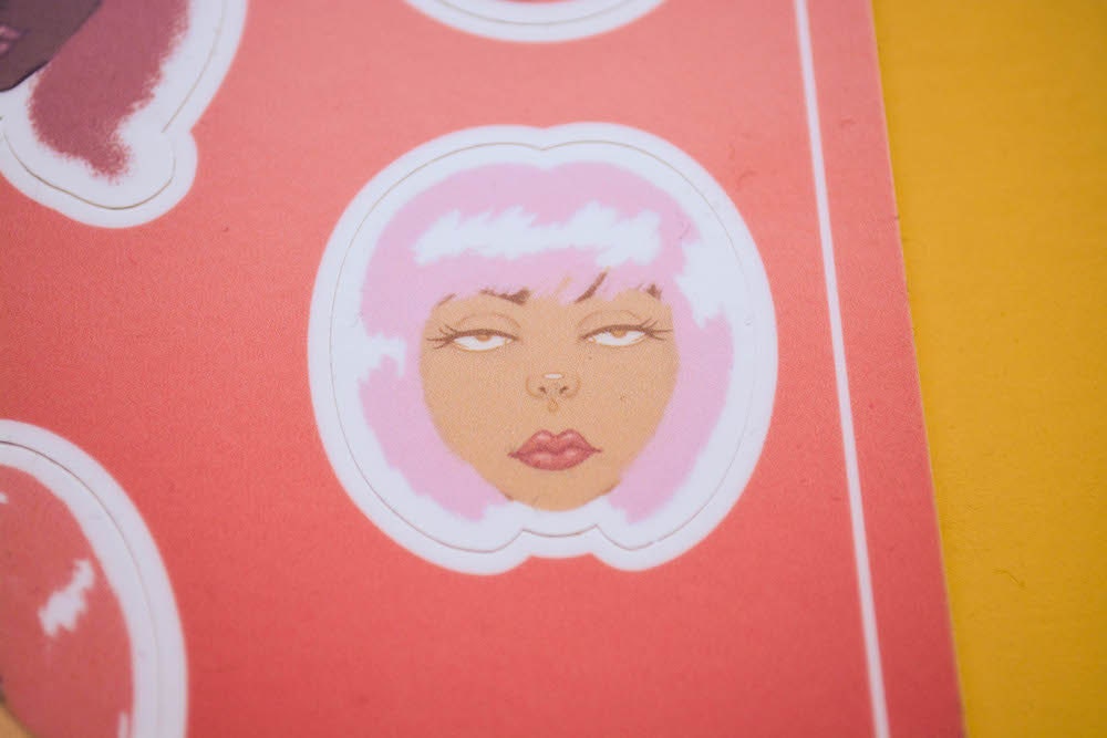 Resting Bth Face Girls Sticker Sheet - Etsy