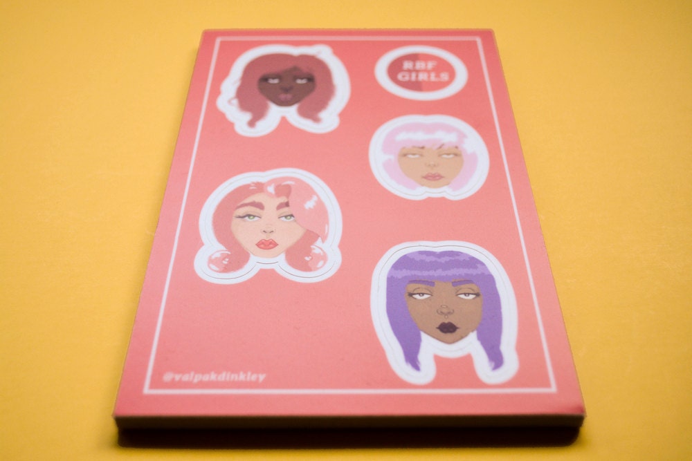 Resting Bth Face Girls Sticker Sheet - Etsy