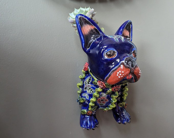 Frenchie | Wall Planter | French Bulldog | Garden Planter | Home Decor ...