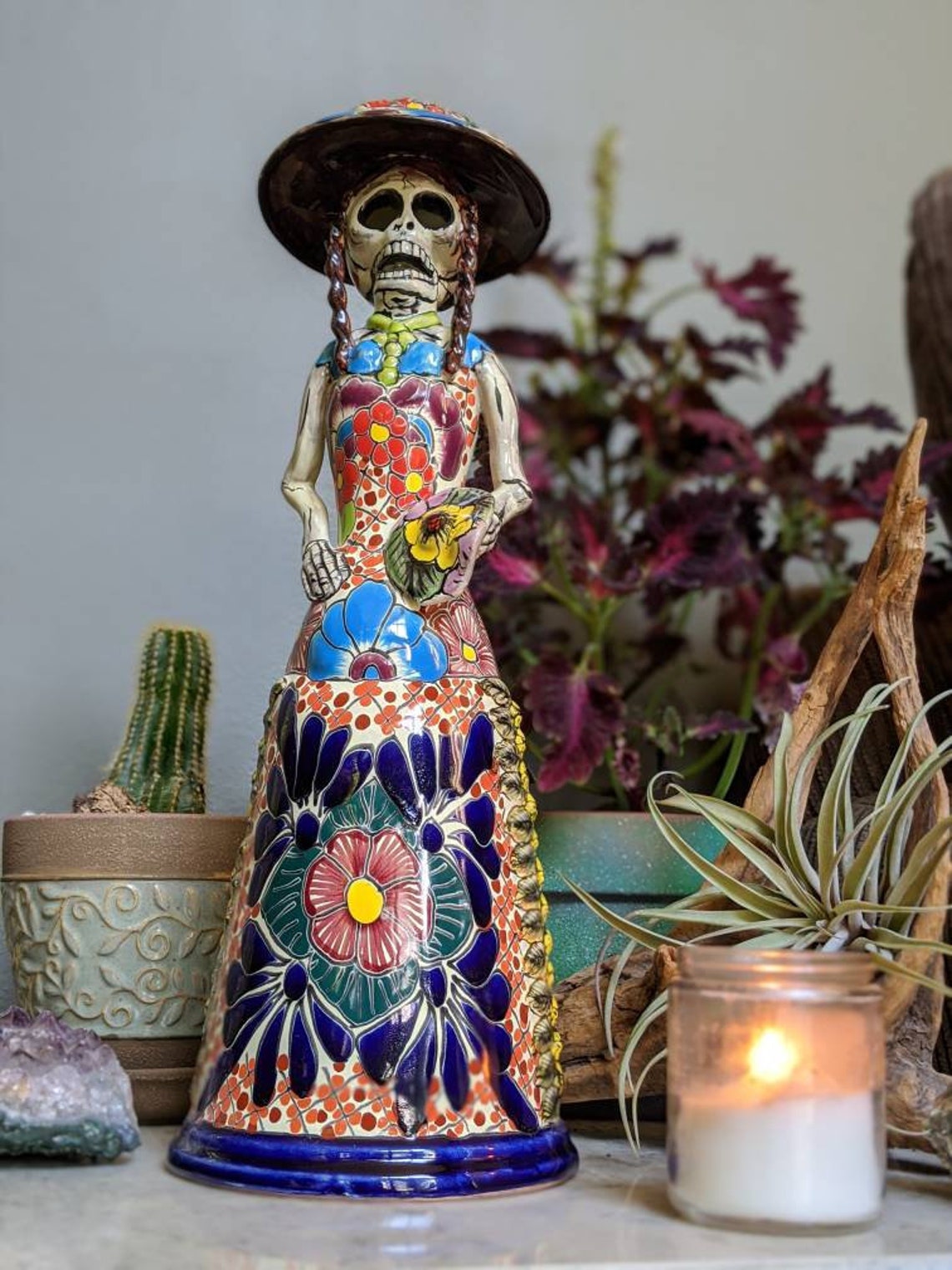 La Catrina Day of the Dead Statue La Calavera Art Mexican | Etsy