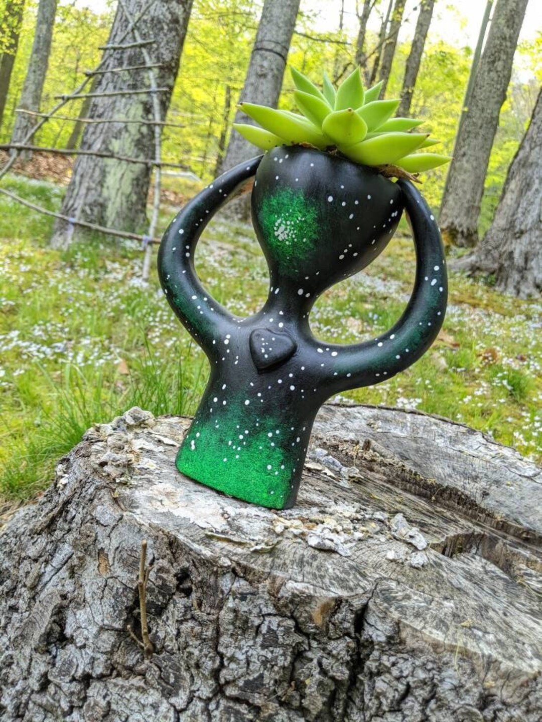 Cosmos Planter the Original Pot Head Planter Whimsical - Etsy