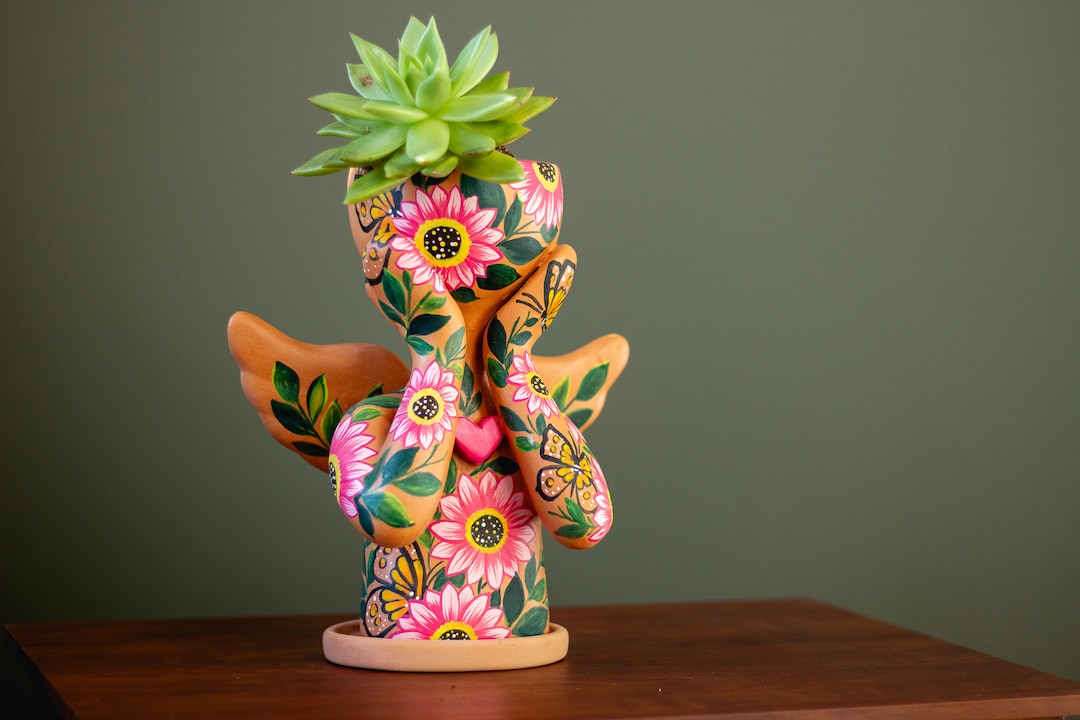 Planter Angel Planter the Original Pot Head Planter Home & Garden Decor ...