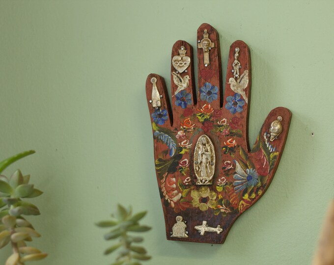 Virgin Mary Milagro, Hand, Mexican Wall Decor - Etsy