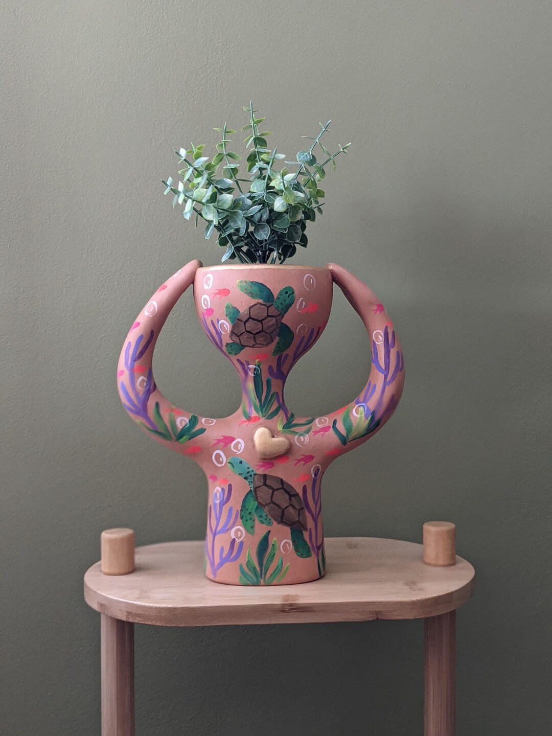 Sea Turtle, Garden Decor, the Original Pothead Planter, Wall Planter ...