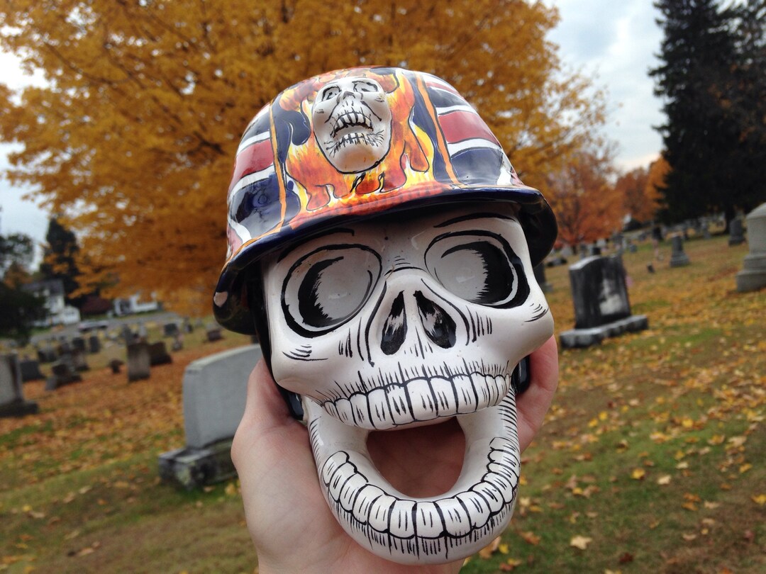 Union Jack Skull Sculpture Mexican Decor - Etsy