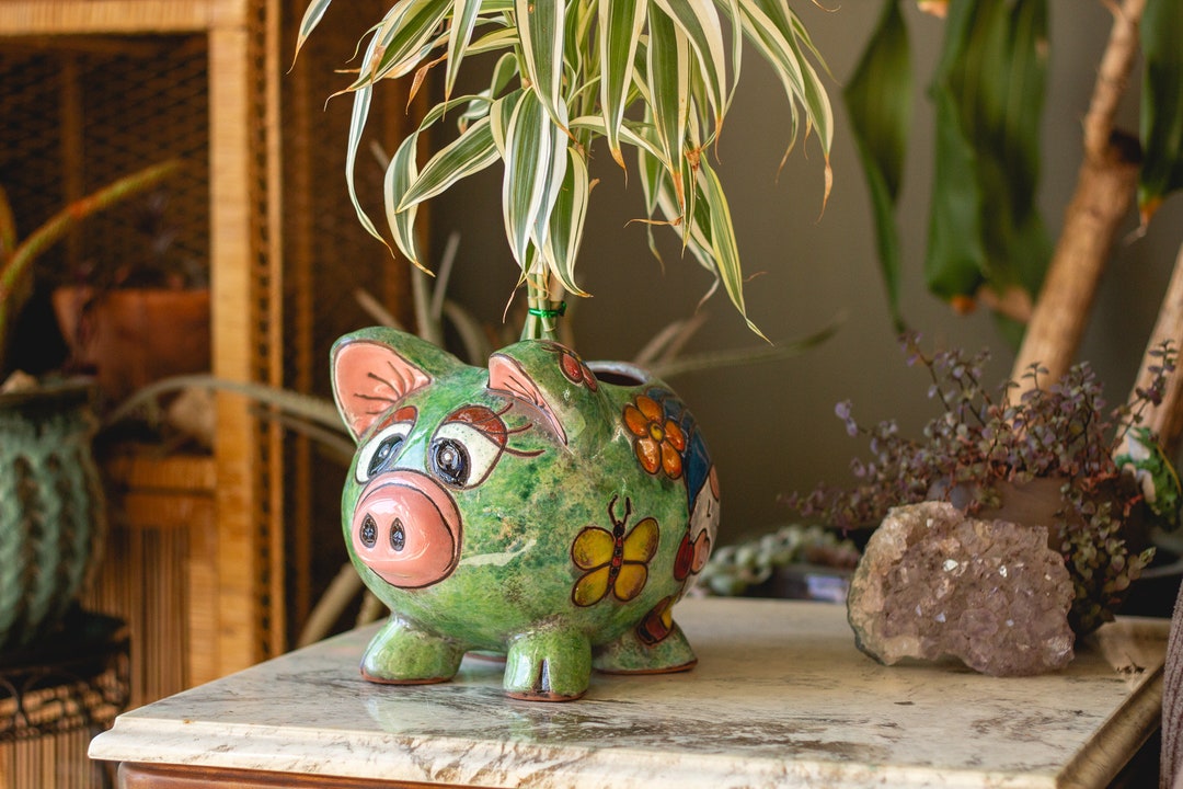 Pig Planter | Home & Garden Decor | Garden Planter | Whimsical Garden ...