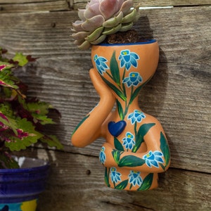 Wall Planter the Original Pot Head Mexican Home & Garden - Etsy