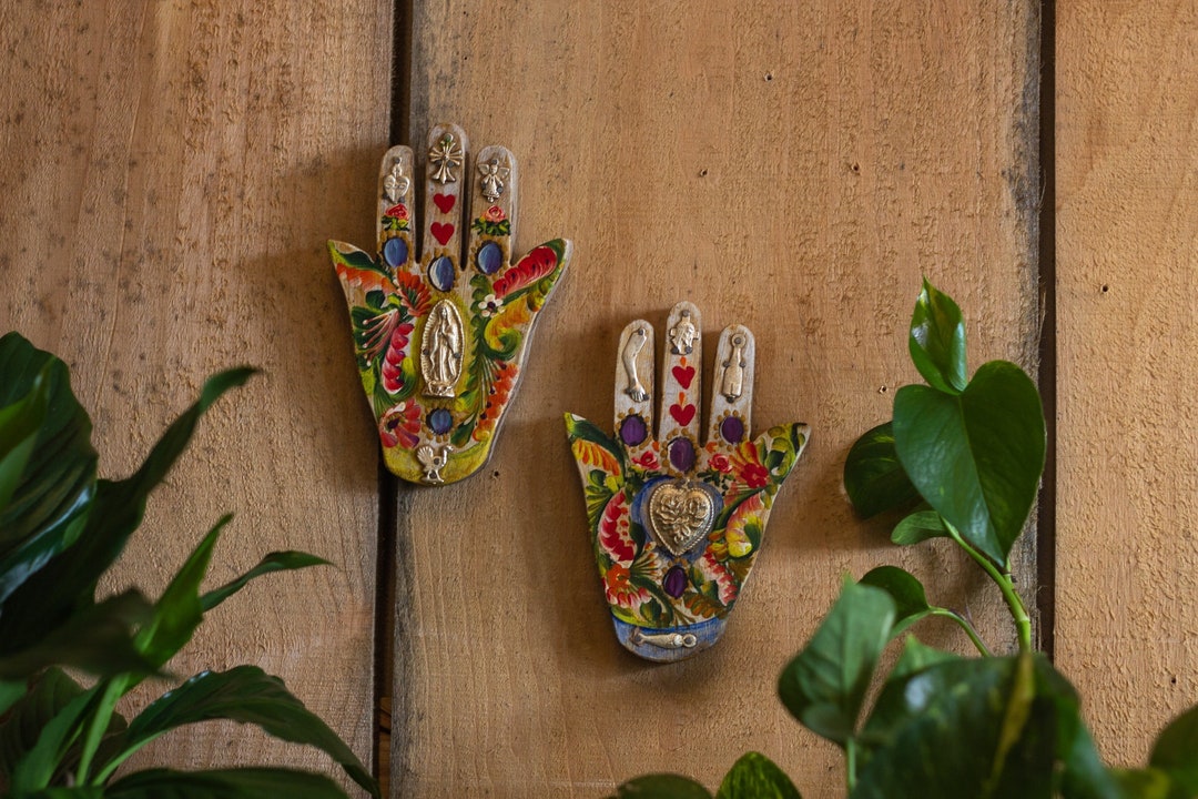 Mexican Folk Art Wall Hanging Set of 2 Bedroom Decor Living Room Decor ...