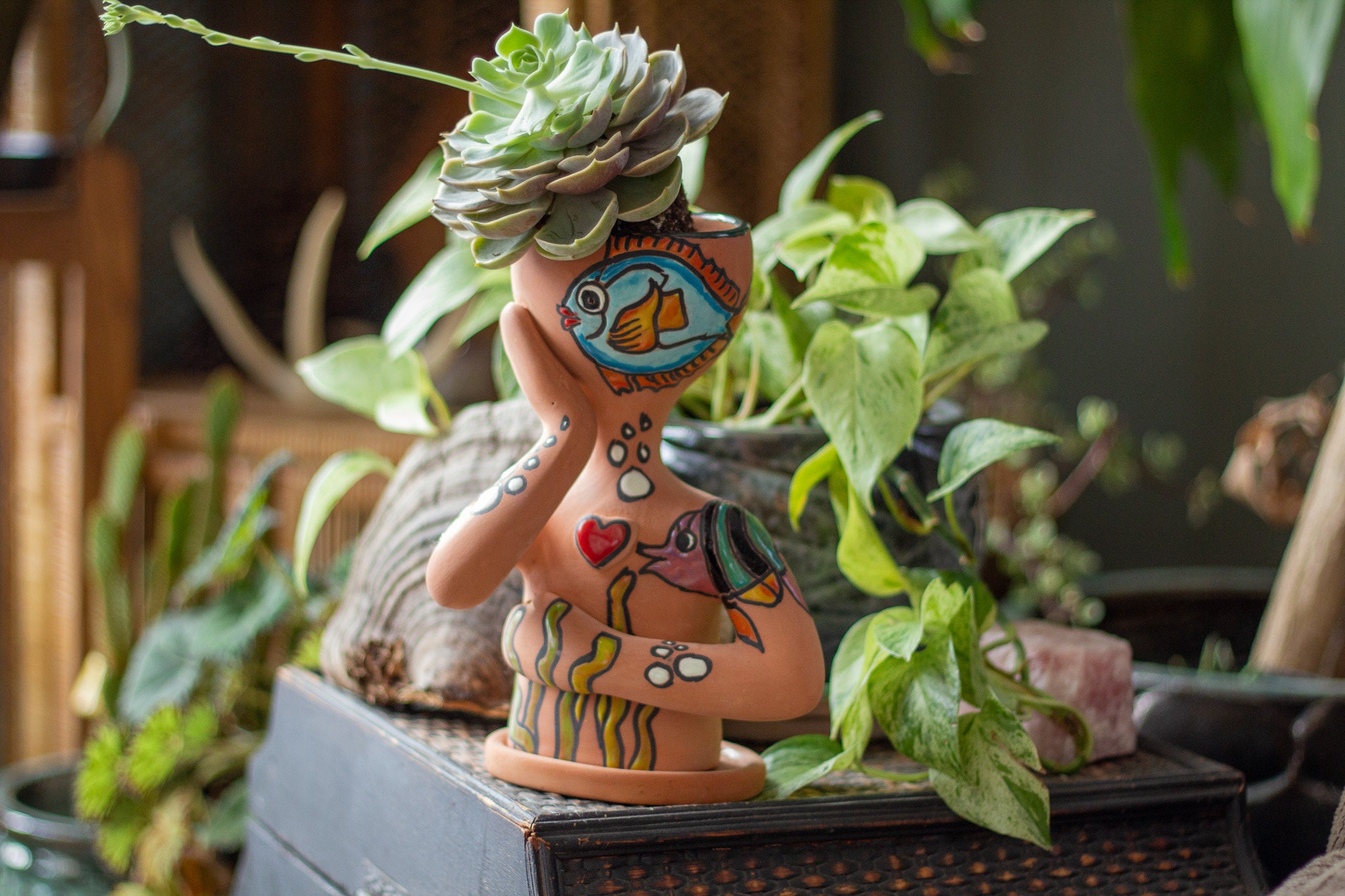 Under the Sea the Original Pothead Planter Mexican Home - Etsy