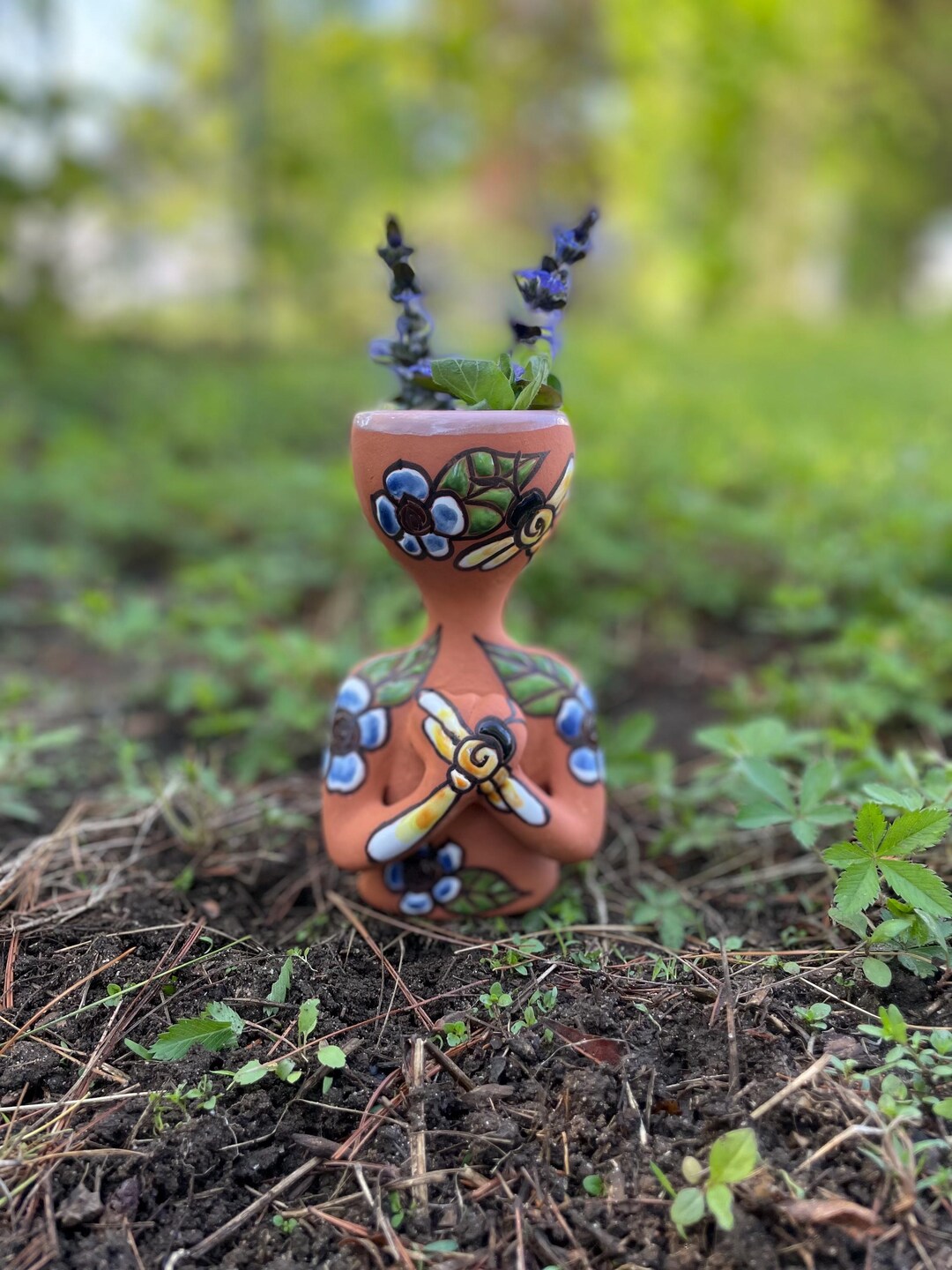 Mini Pothead Planter: Hand-painted Mexican Home Decor, Garden Art - Etsy