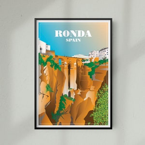 Ronda Spain Travel Poster: Andalusia Art Print - Etsy