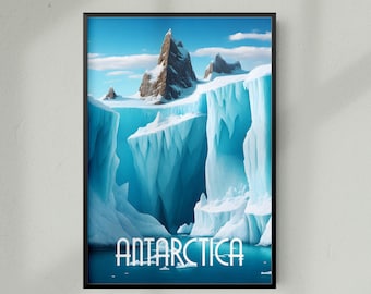 1912 Map of Antarctica & South Pole Print Poster - Etsy