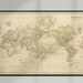 Vintage Historical Map of the World, Vintage Historic Map Print of the ...