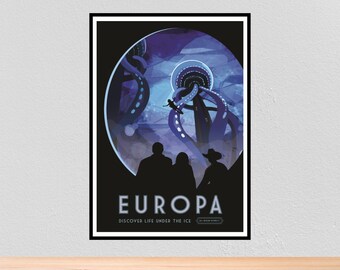 Retro Space Poster NASA Space Tourism Advert Poster of | Etsy