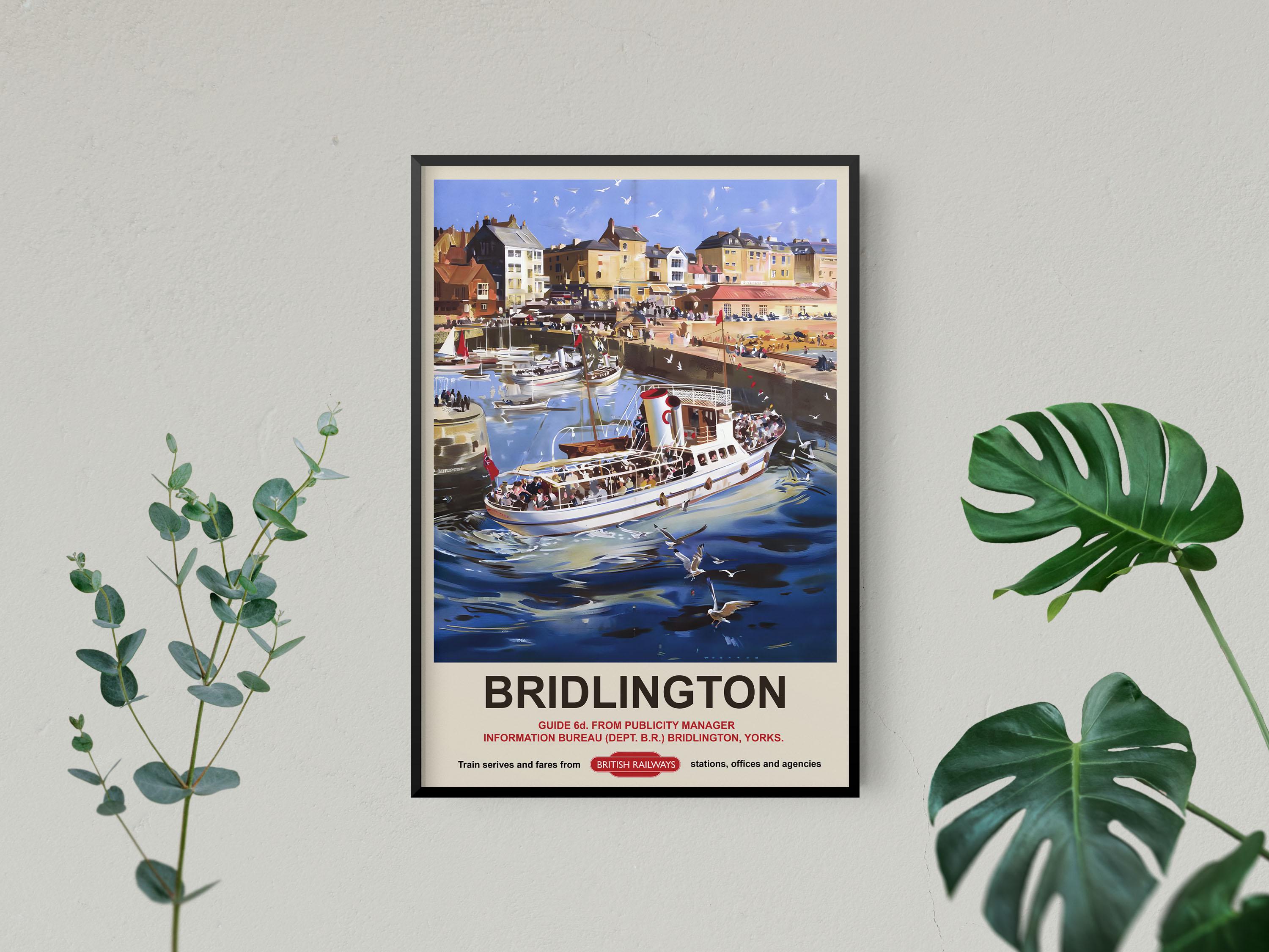 Vintage British Rail Travel Poster: Bridlington, UK - Etsy