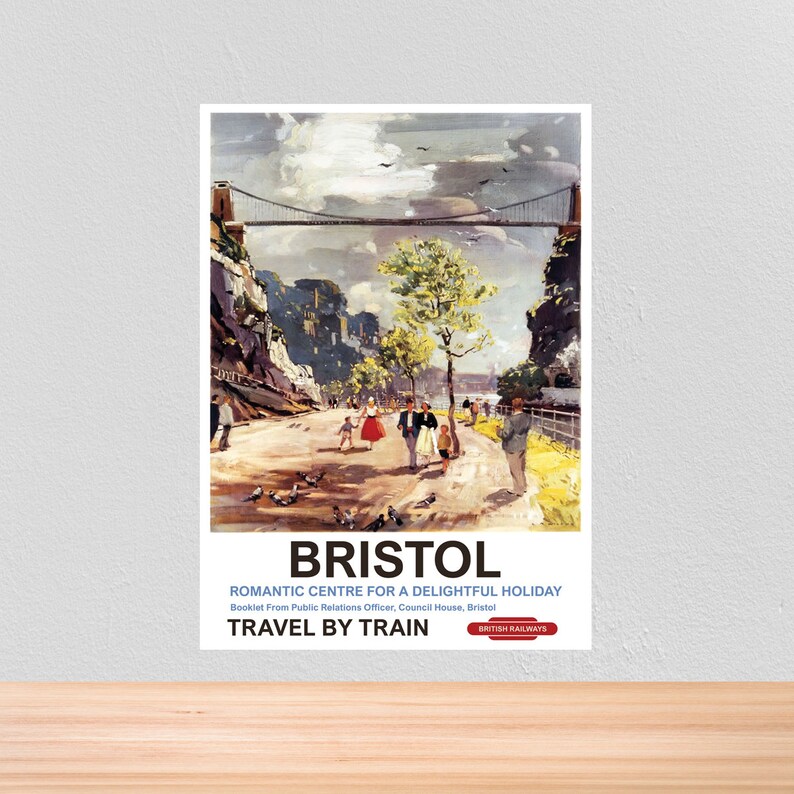 Vintage Travel British Rail Poster Bristol Vintage British - Etsy