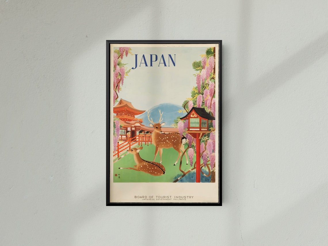 Vintage Travel Poster Japan Vintage Travel Print of Japan | Etsy