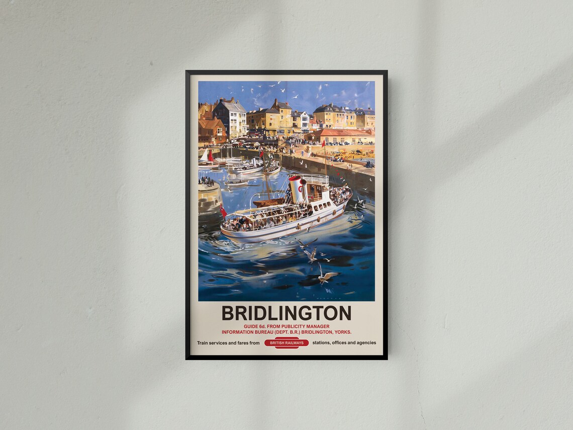 Vintage Travel British Rail Poster Bridlington Vintage - Etsy UK