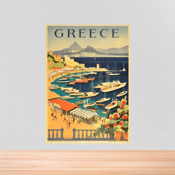 Greek Travel Poster - Etsy