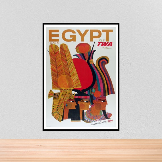 Vintage Travel Poster of Egypt Vintage Travel Print of Egypt - Etsy