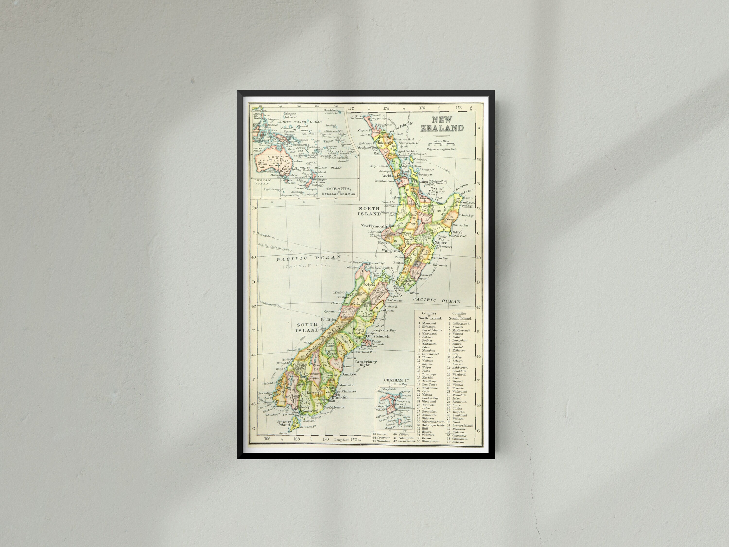 Vintage Historical Map of New Zealand Vintage Historic Map - Etsy Australia