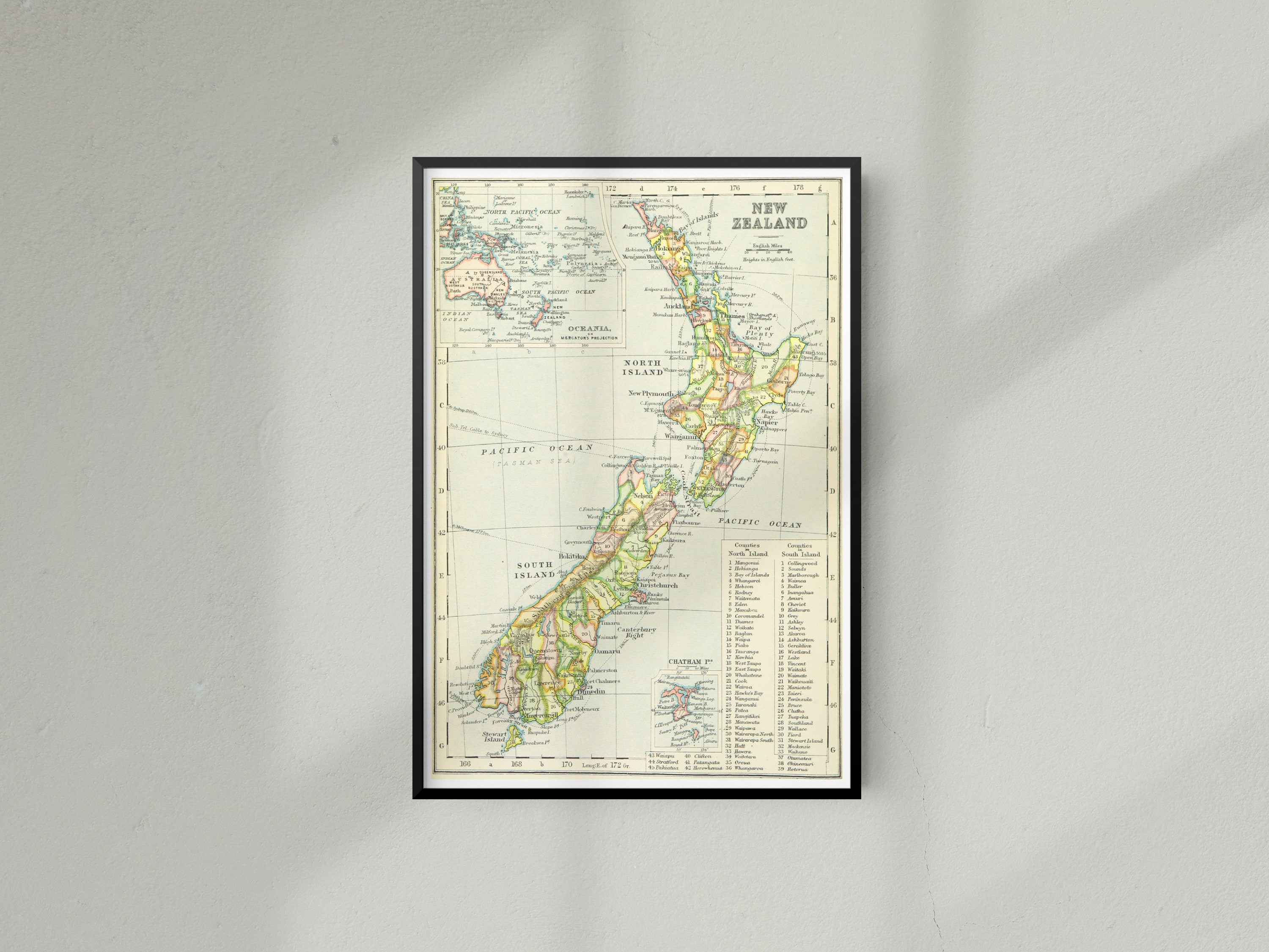 Vintage Historical Map of New Zealand Vintage Historic Map - Etsy UK