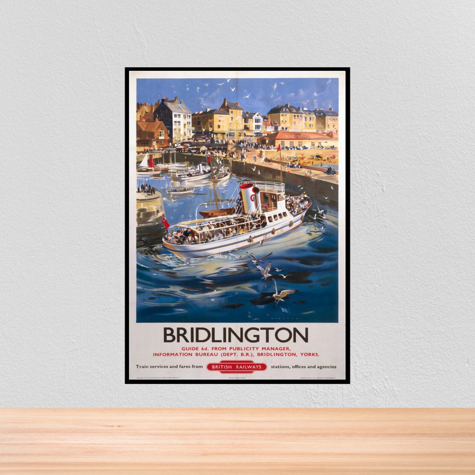Vintage Travel British Rail Poster Bridlington Vintage - Etsy UK