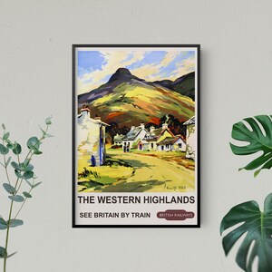 Vintage Travel British Rail Poster Scotland, Vintage British Rail ...
