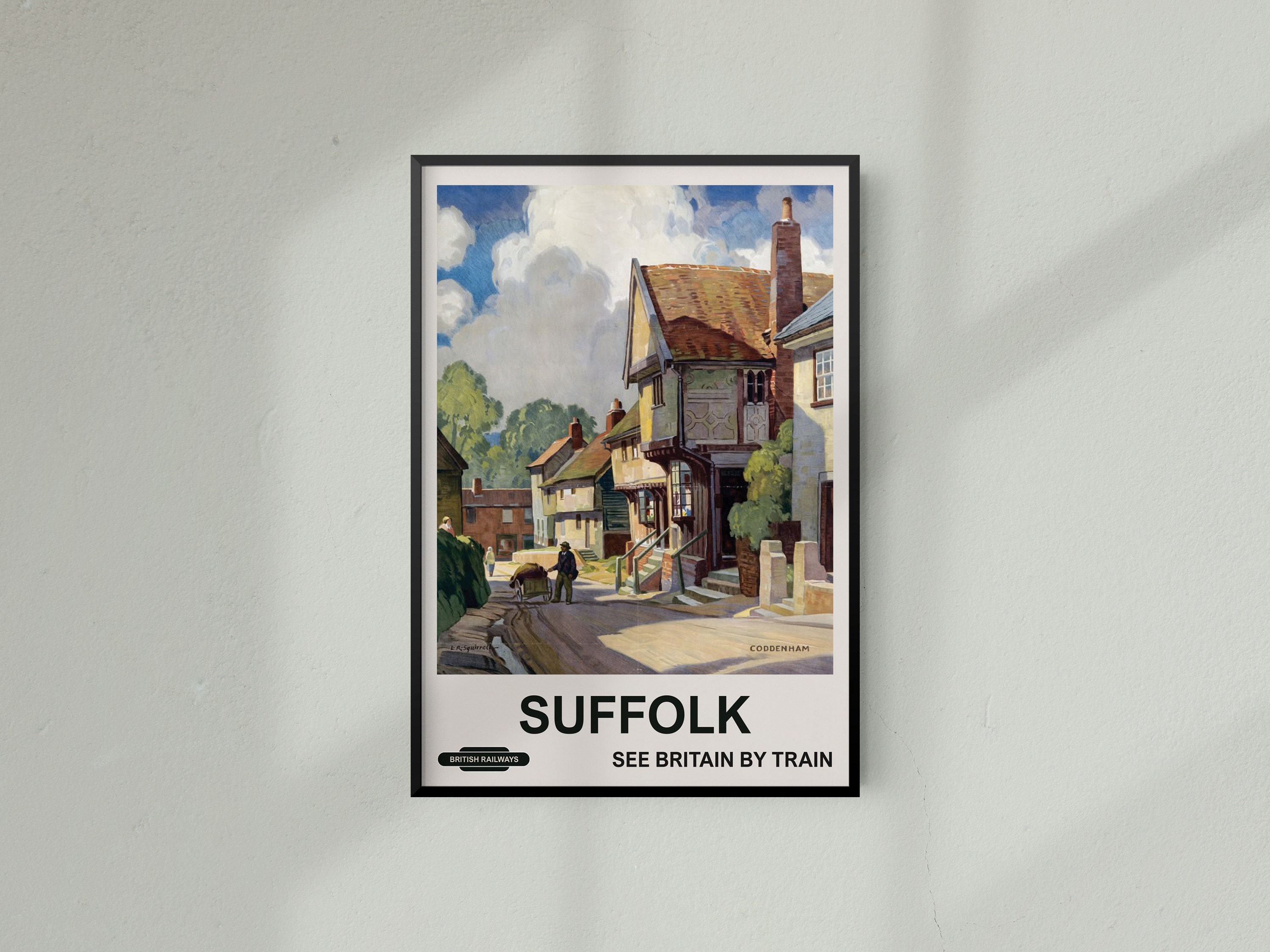 Vintage Travel British Rail Poster Suffolk Vintage British | Etsy