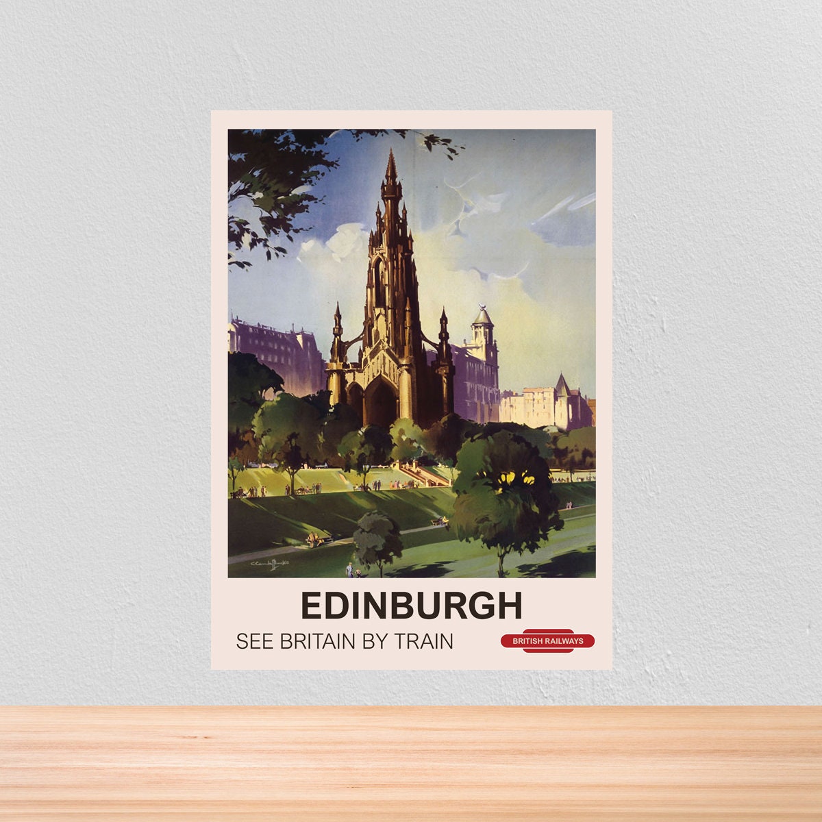 Vintage Travel British Rail Poster Edinburgh Vintage British - Etsy