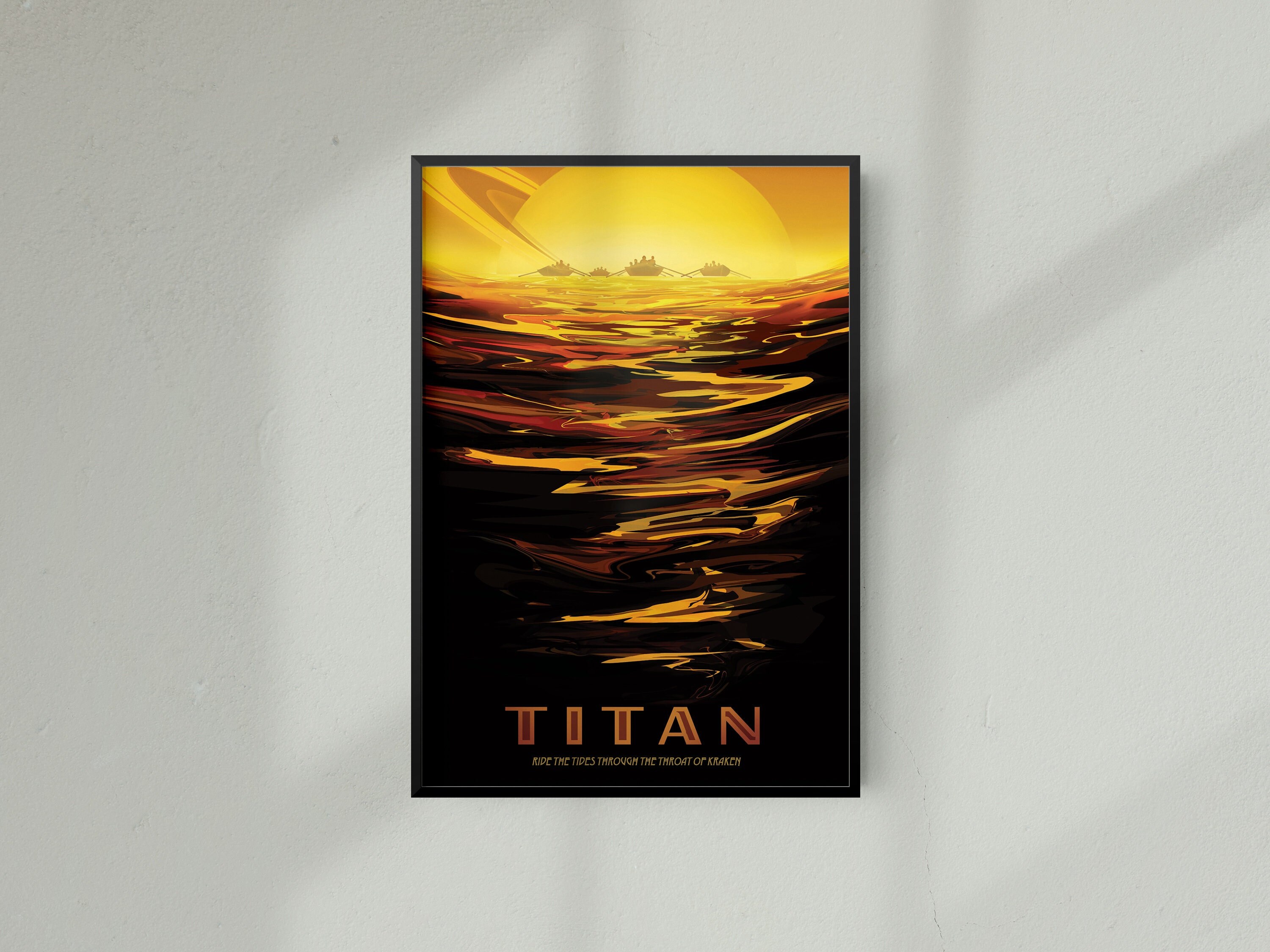 Retro Space Poster NASA Space Tourism Advert Poster of Titan - Etsy UK