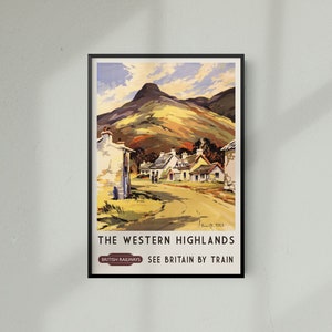 Vintage Travel British Rail Poster Scotland, Vintage British Rail ...