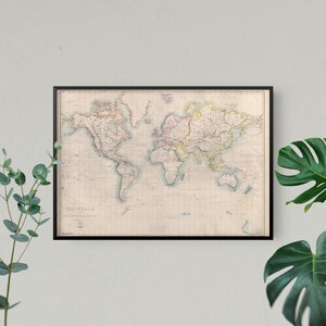 Vintage Historical Map of the World Vintage Historic Map - Etsy UK
