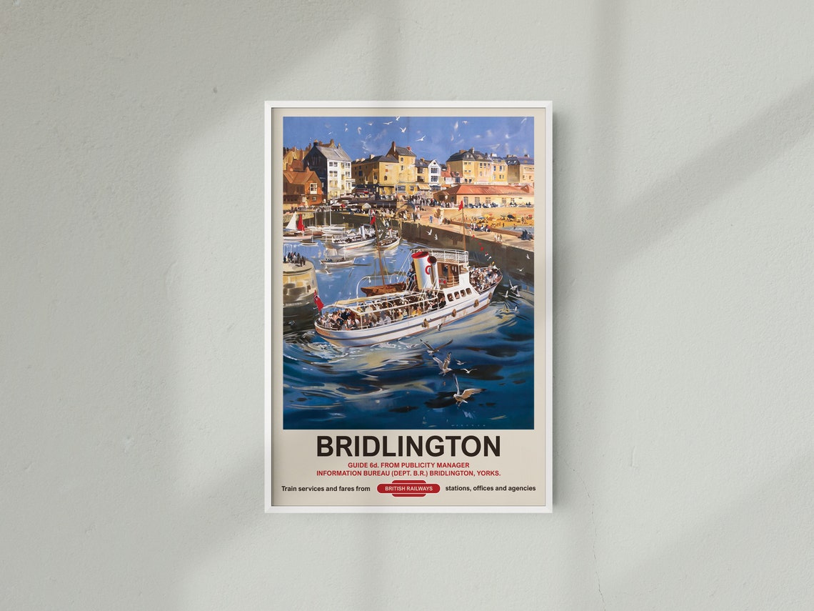 Vintage Travel British Rail Poster Bridlington Vintage - Etsy UK