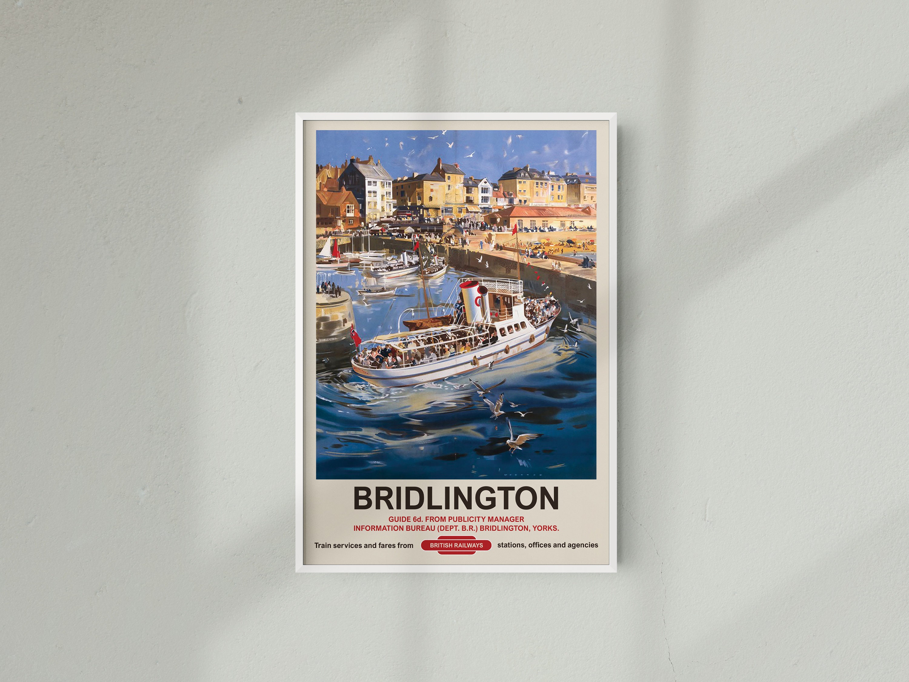 Vintage Travel British Rail Poster Bridlington Vintage - Etsy UK